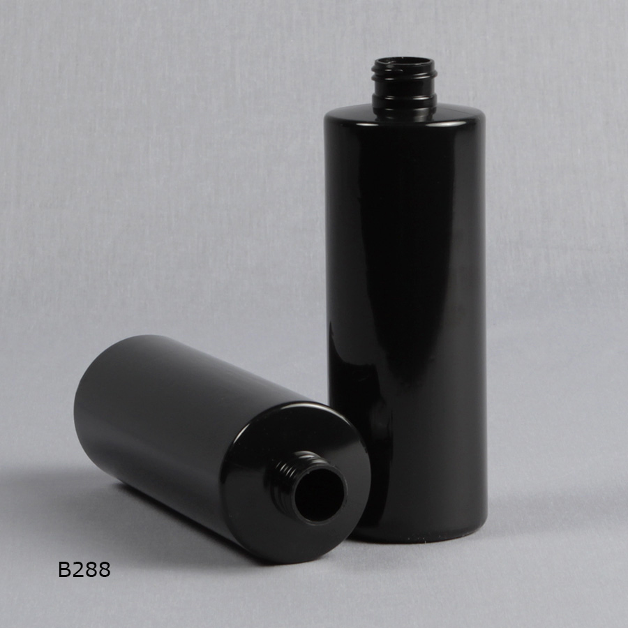 12 oz Black PVC Cylinder 24-410 28gm - B288