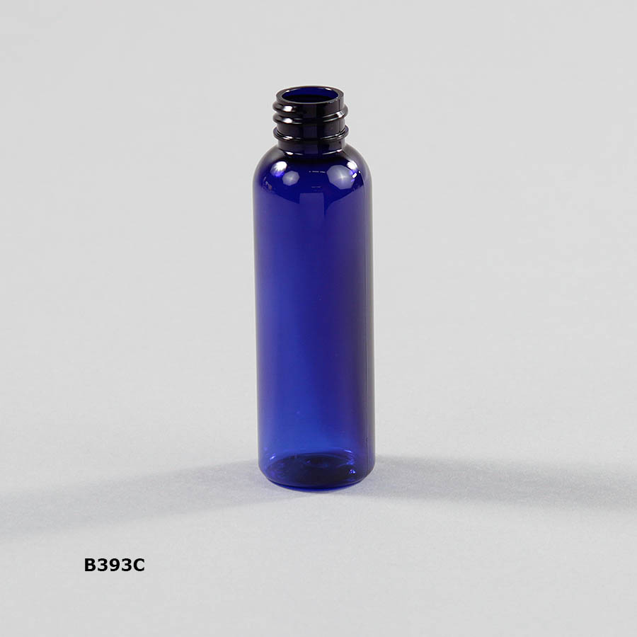 2 oz Cobalt Blue PET Cosmo Round 20-410 - B393C