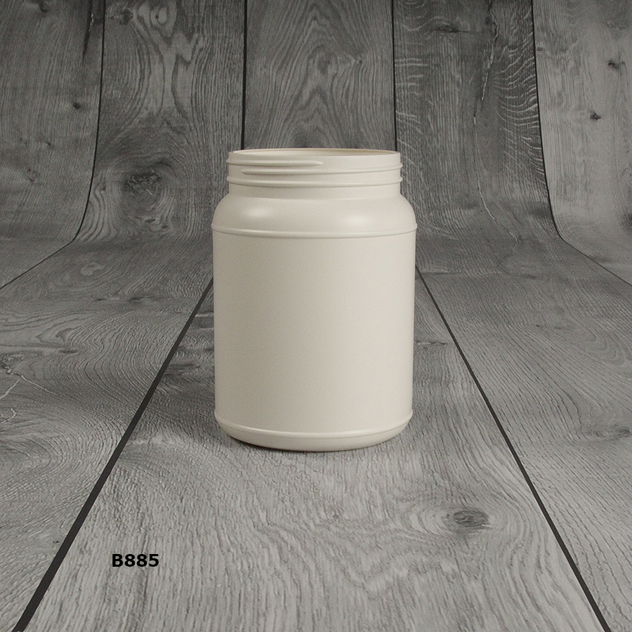 2000cc White HDPE Jar 110-400 100gm - B885