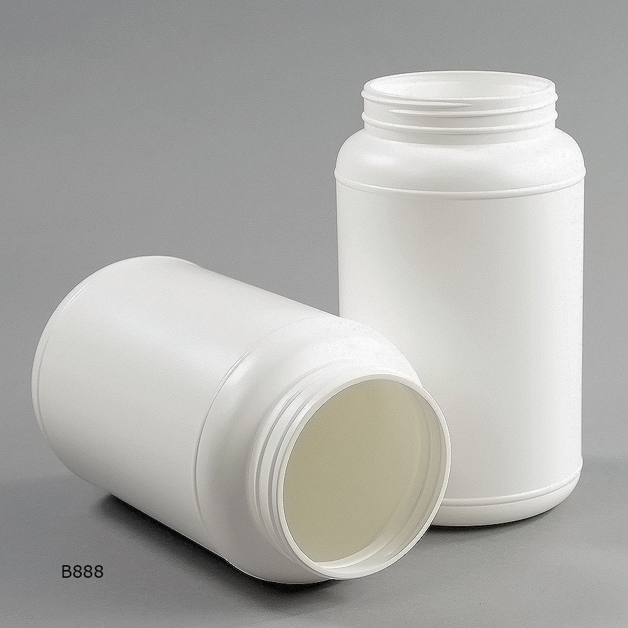 3000cc White HDPE Jar 110-400 - B888