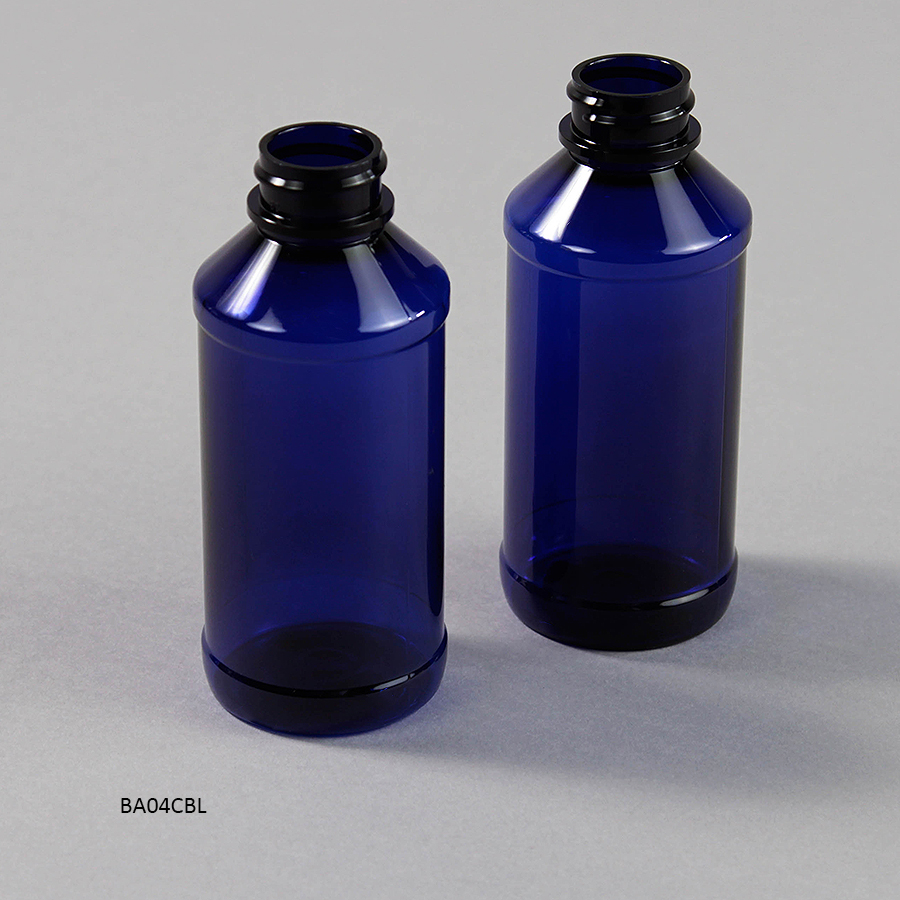 4 oz Cobalt Blue PET Modern Round 24-400 - BA04CBL