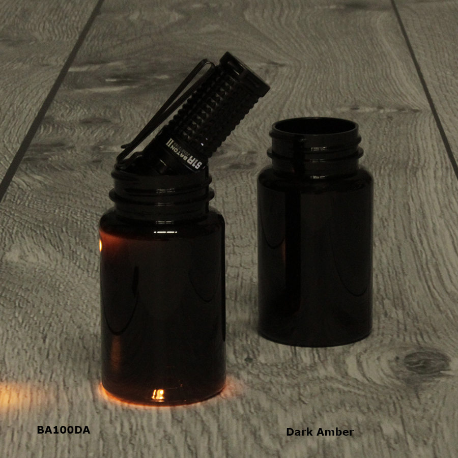 100cc Dark Amber PET Packer 38-400 - BA100DA