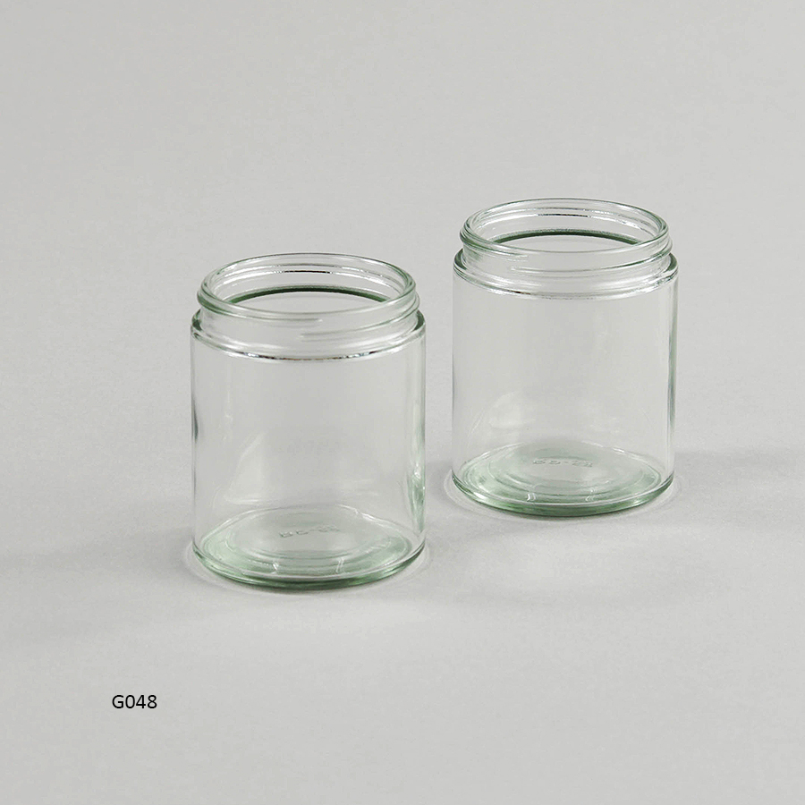 6 oz Flint Glass Straight Sided Jar 63-400 - G048