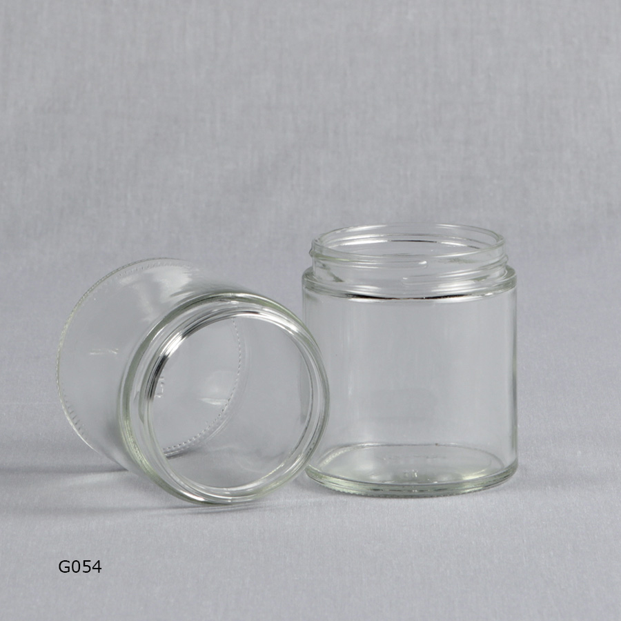 4 oz Flint Glass Straight Sided Jar 58-400 (24/cs) - G054