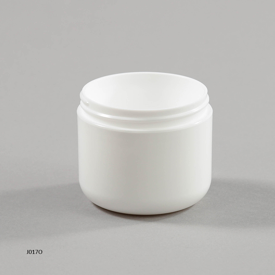 4 oz White Round Base Double Wall Jar 70-400 - J017O