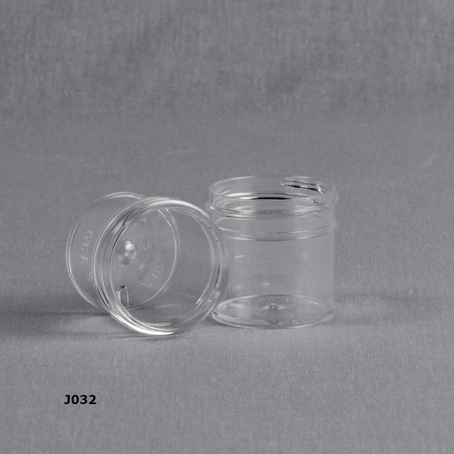 1 oz Clear P/S Regular Wall Jar 43mm (TARAL) - J032