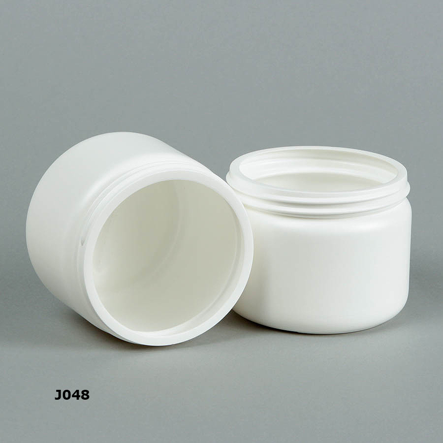 12 oz White HDPE Jar 89-400 - J048