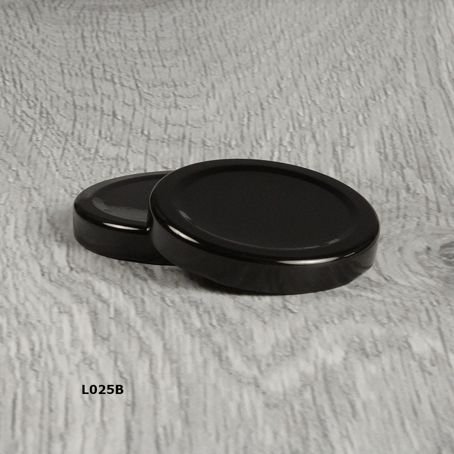58-2030 Lug Black Metal Lid Plastisol Lined - L025B
