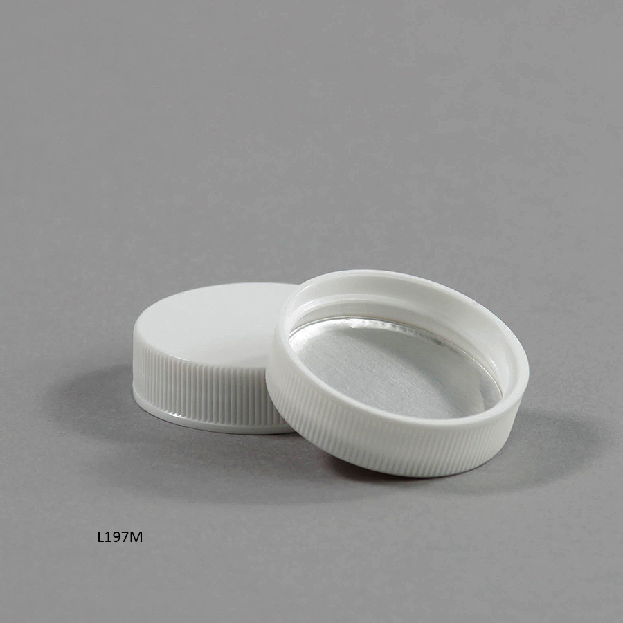 38-400 White Ribbed/Smooth Lid SG-75 Plain Lined - L197M