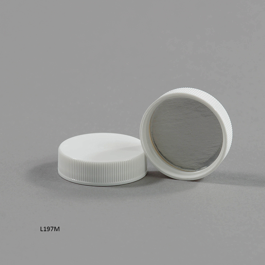 38-400 White Ribbed/Smooth Lid SG-75 Plain Lined - L197M
