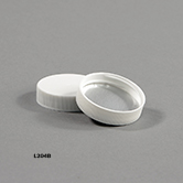 43-400 White Ribbed/Smooth Lid SG-75 Foil Plain Lined - L204B