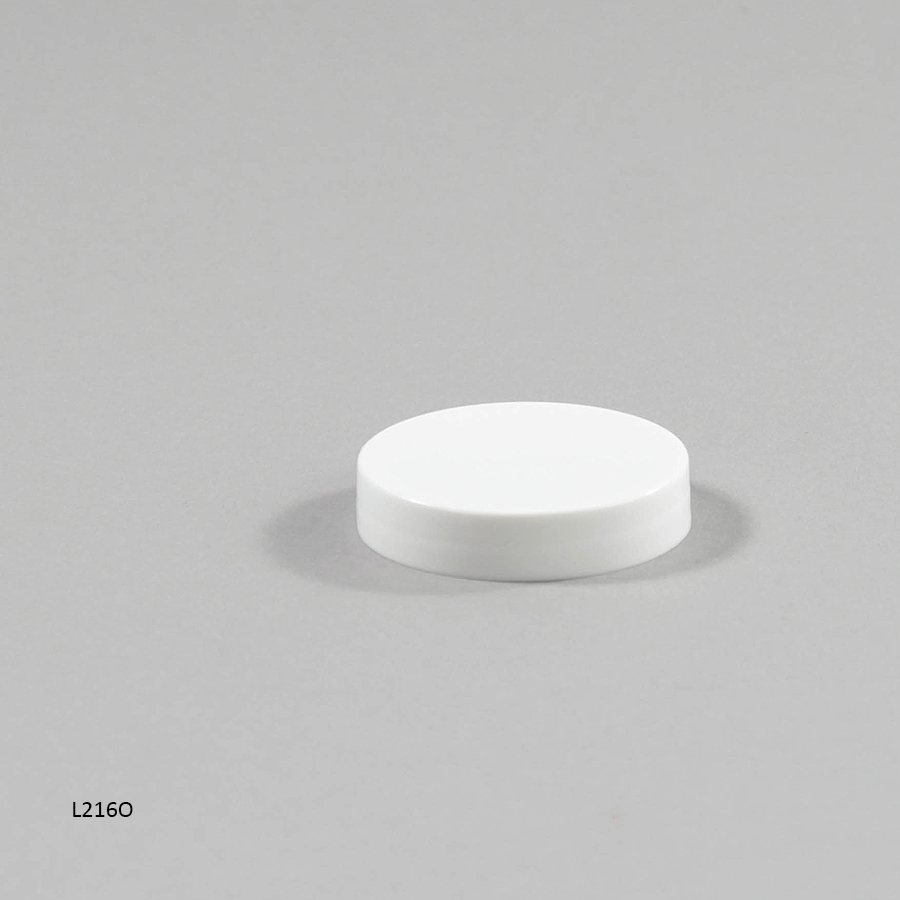53-400 White Smooth Lid Linerless - L216O