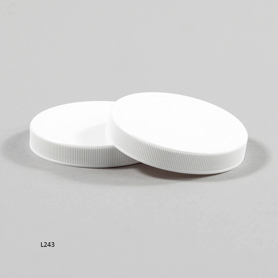 83-400 White Ribbed Lid Linerless - L243