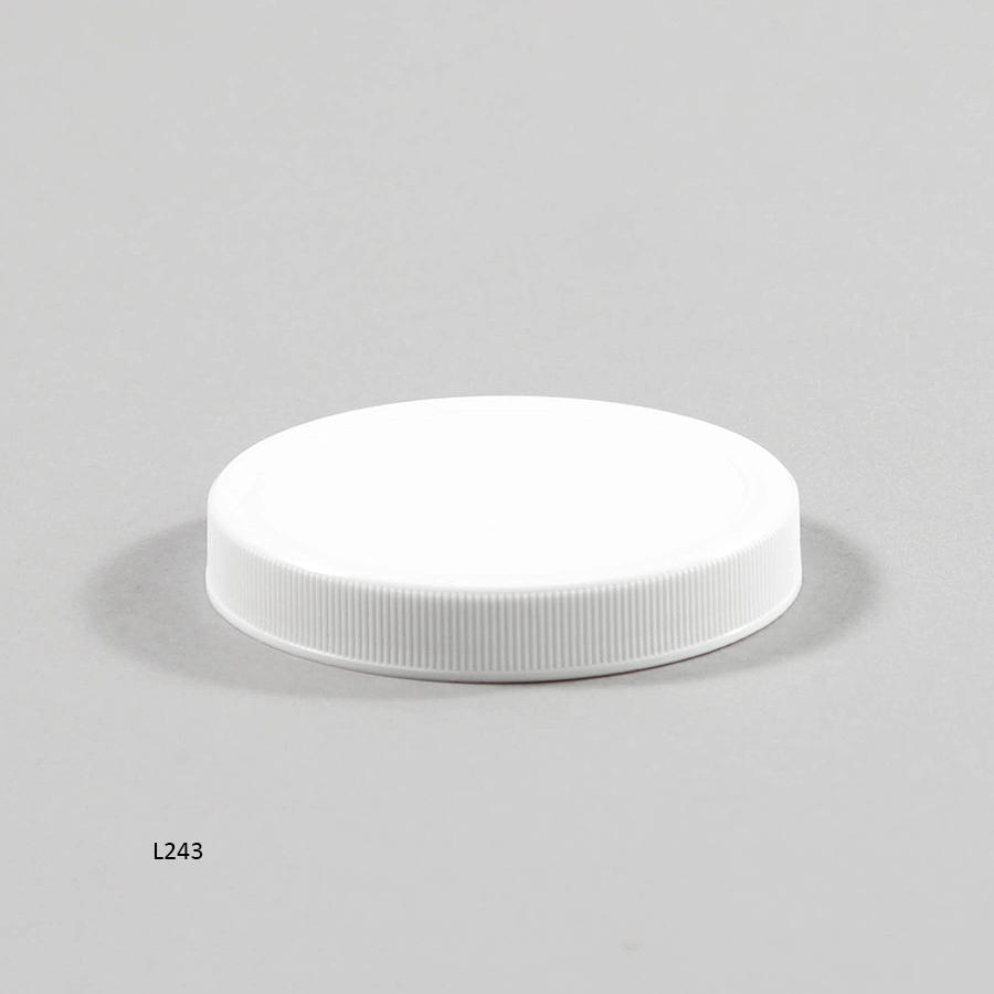 83-400 White Ribbed Lid Linerless - L243
