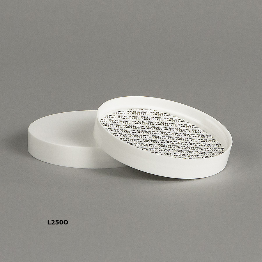 89-400 White Smooth Lid PS-22 Black Ink "SFYP" Liner - L250O