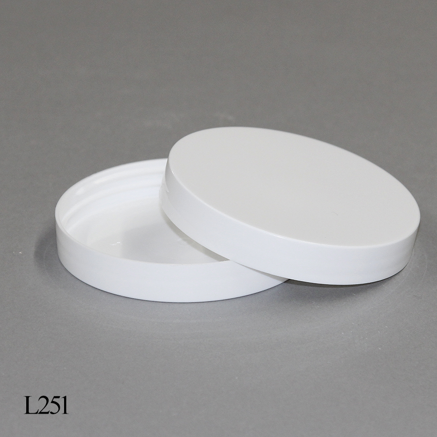 89-400 White Smooth Lid Unlined - L251