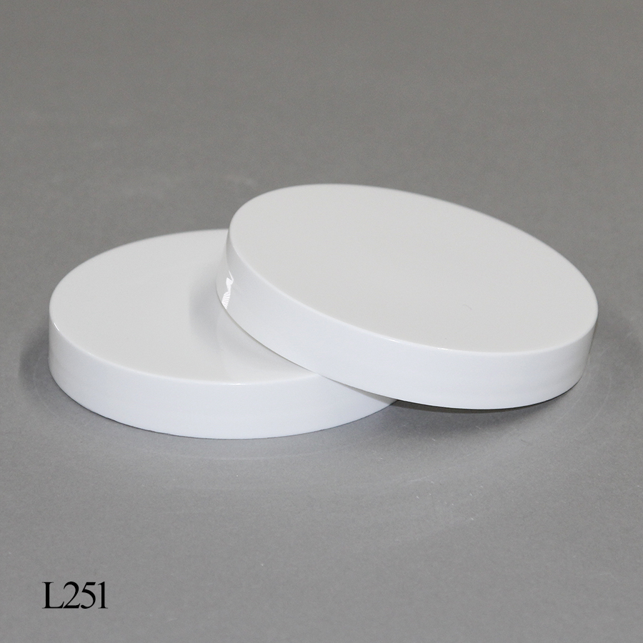 89-400 White Smooth Lid Unlined - L251