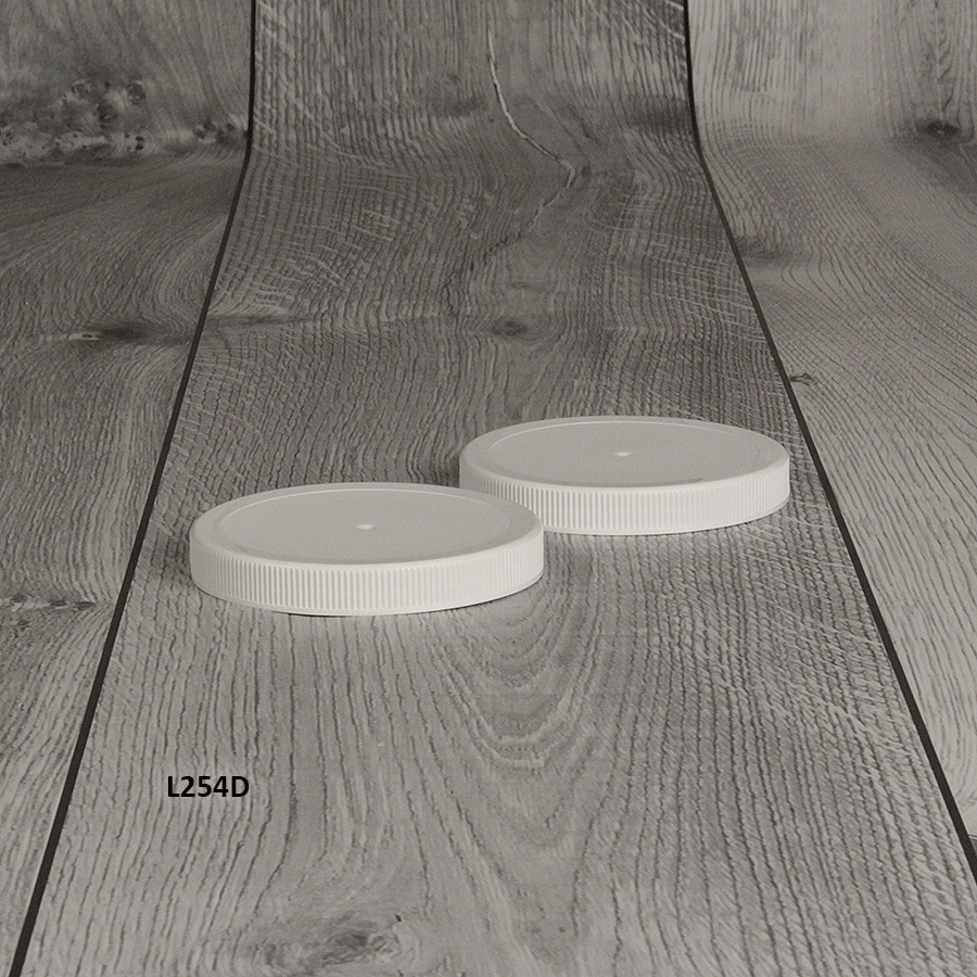 110-400 White Ribbed Lid FS1-13 .008 CIS Unprinted - L254D