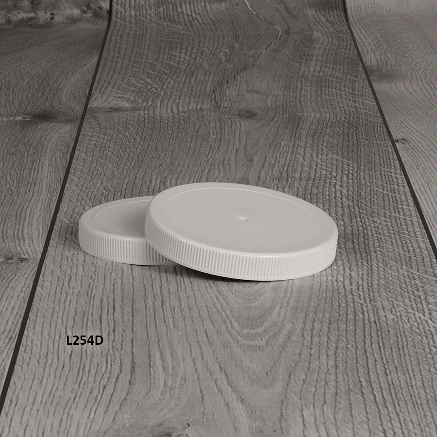 110-400 White Ribbed Lid FS1-13 .008 CIS Unprinted - L254D