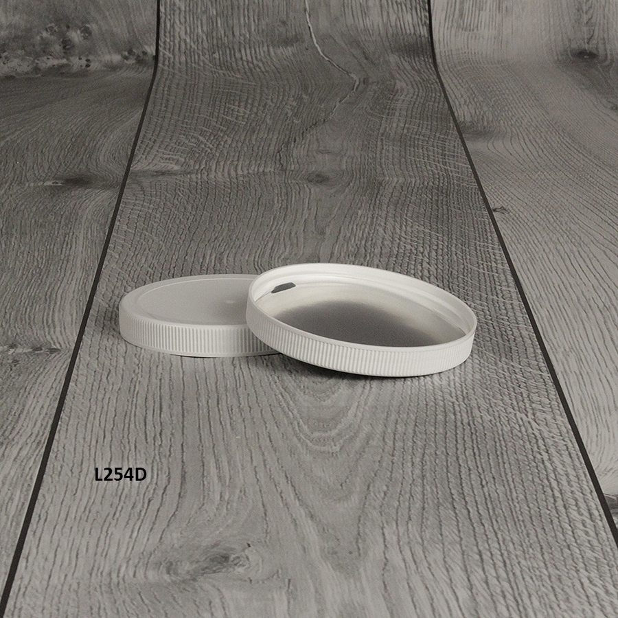 110-400 White Ribbed Lid FS1-13 .008 CIS Unprinted - L254D