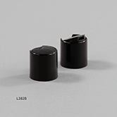 24-410 Black Smooth Disc Top Lid .310 Orifice Unlined - L382B