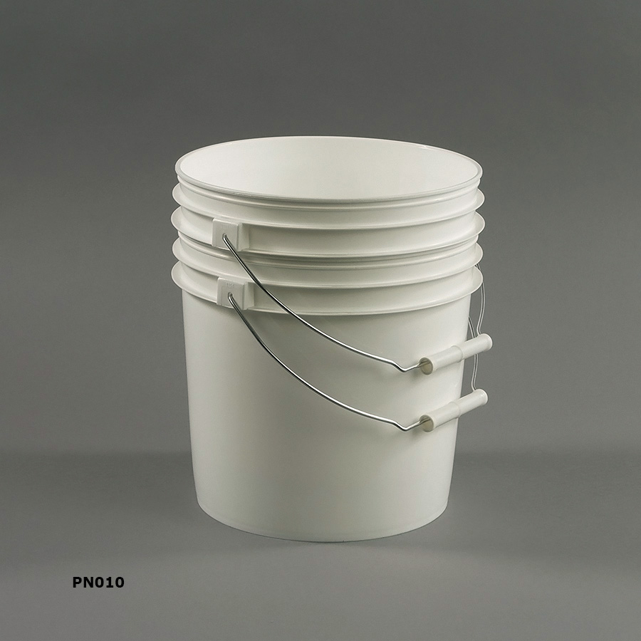 2 Gal White Pail w/Metal Handle 70mil - PN010