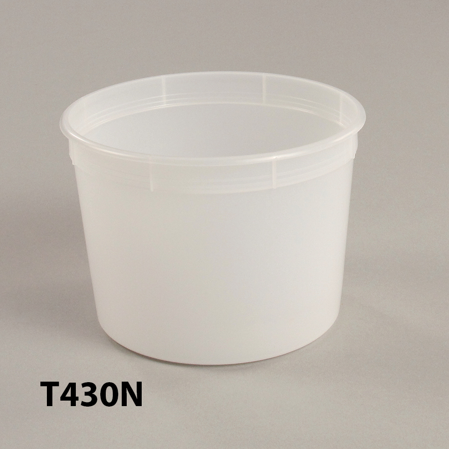 64 oz Natural HDPE Tub No Handle T04 - T430N