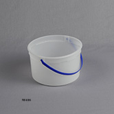 128 oz Natural HDPE Tub w/ Blue Handle (Use TB368 Lid) - TB156